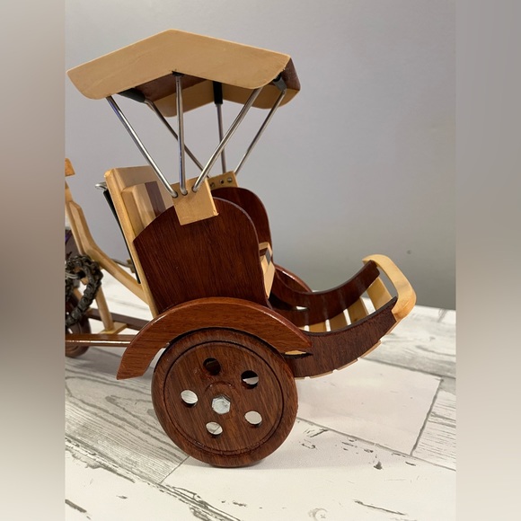 Accents | Vintage Wooden Rickshaw Mini | Poshmark